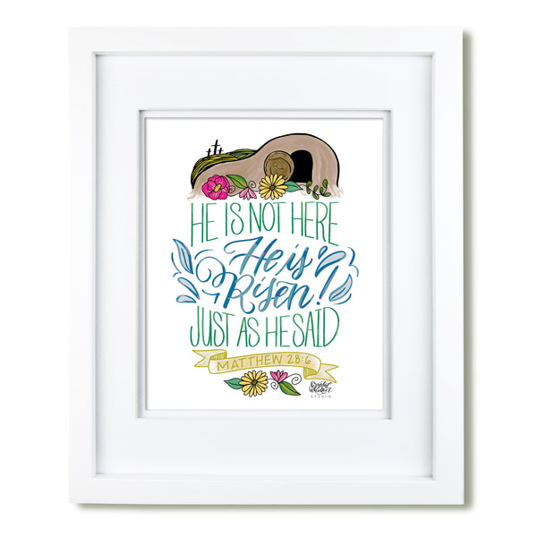 He is Risen art print - Krystal Whitten Studio