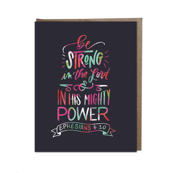 "Be Strong" card - Krystal Whitten Studio